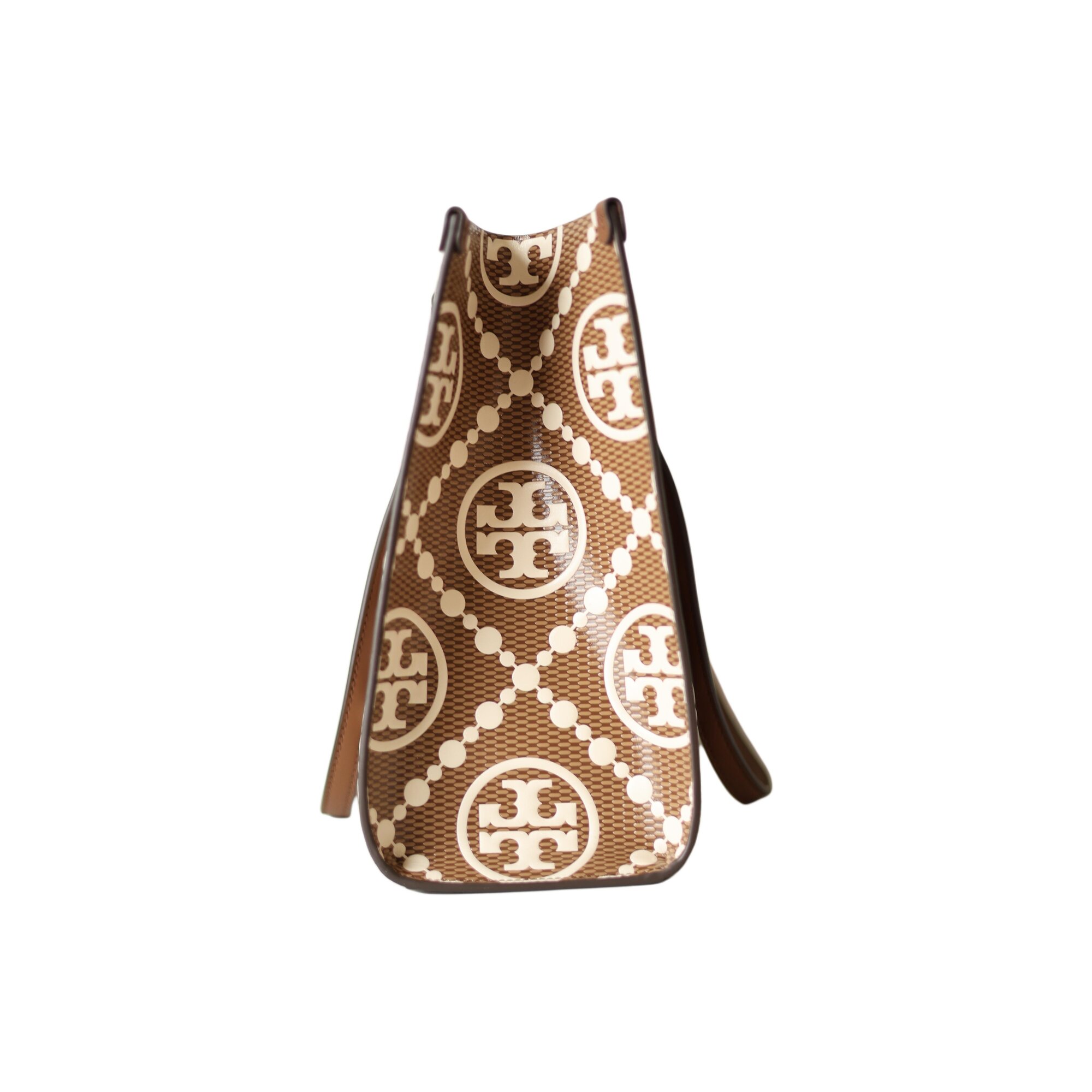 Сумка Tory Burch ROMY, фактура тиснение, коричневый — фото 1