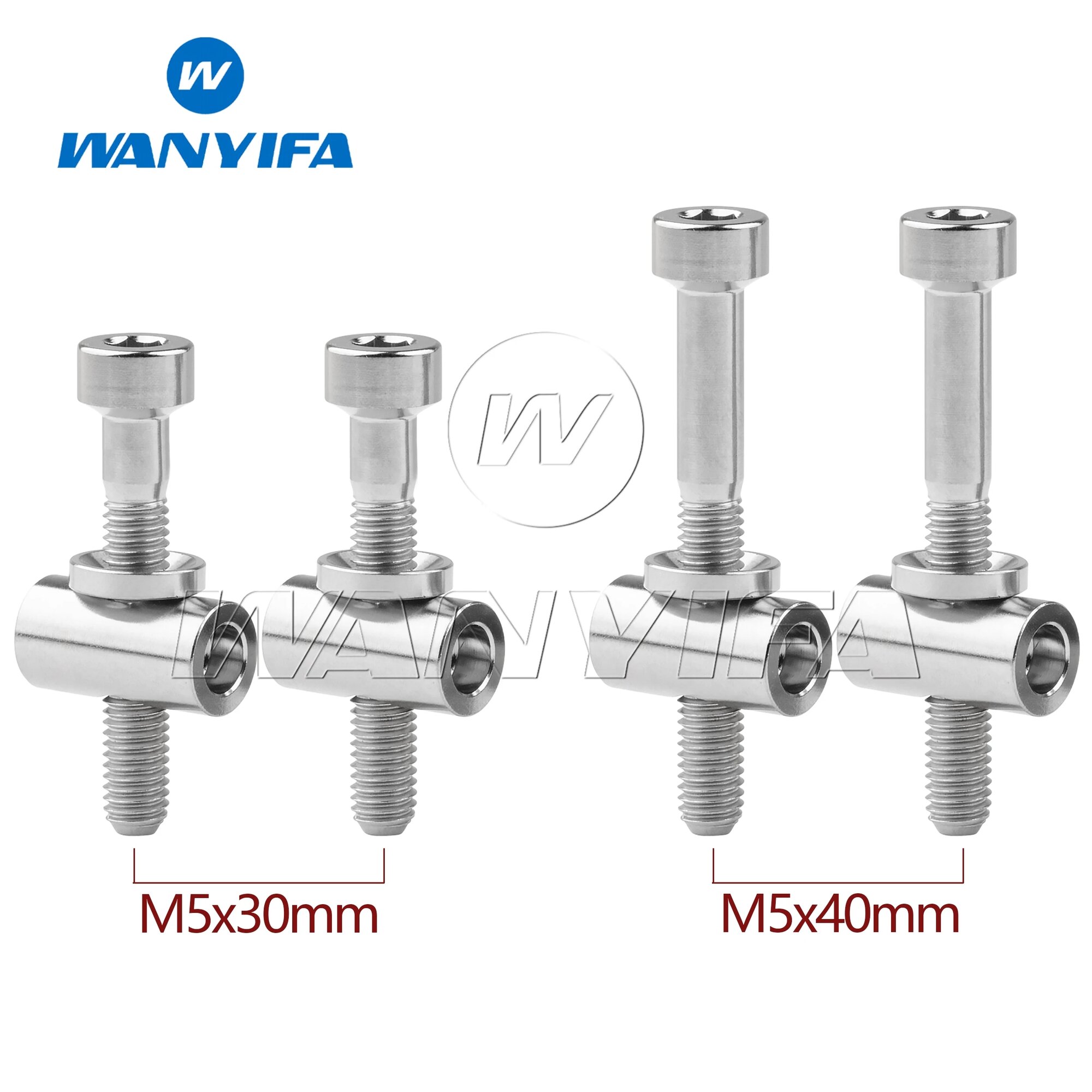 Титановый титановый болт Wanyifa M5x30/40 мм, винты + гайки + шайбы для подседельного штыря Thomson, MTB, дорожного велосипеда, фиксированное седло