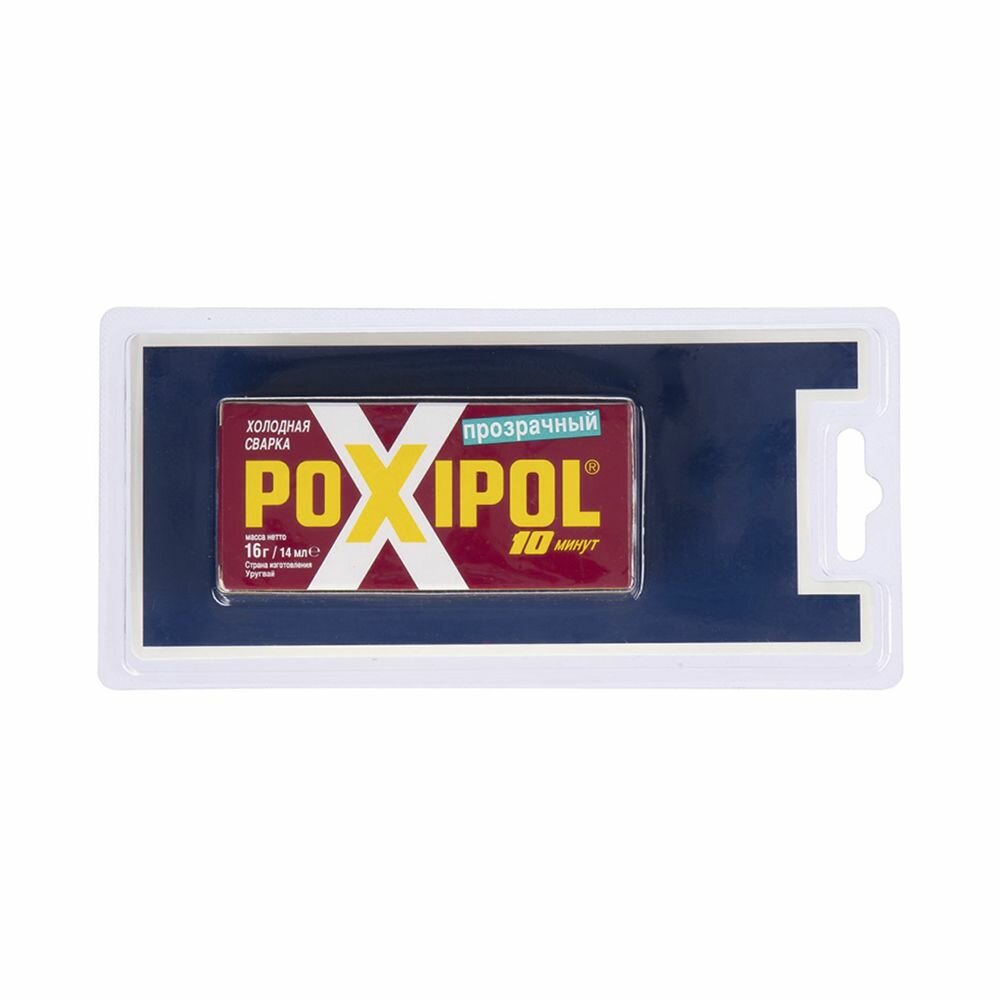 Холодная сварка Poxipol прозрачный, блистер, 14 мл, красная этикетка