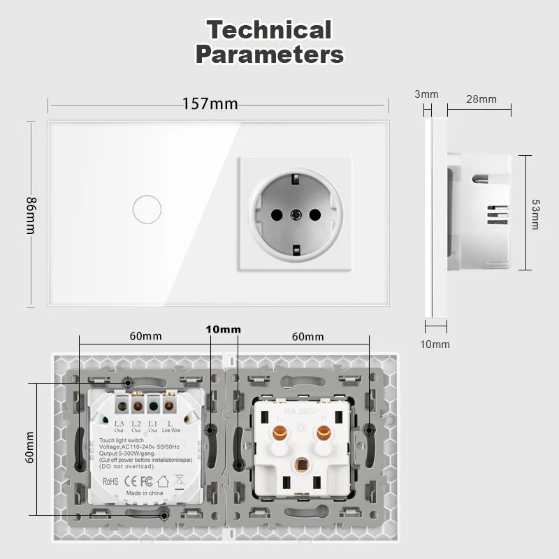Розетка EU, цвет: Single Socket — фото 1