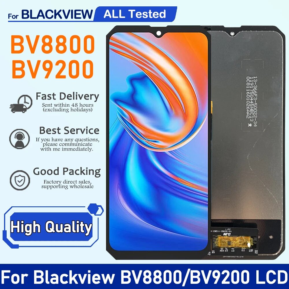 6,6-дюймовый ЖК-дисплей для Blackview BV8800, ЖК-дисплей, преобразователь сенсорного экрана в сборе для Blackview BV9200, запасные части для дисплея