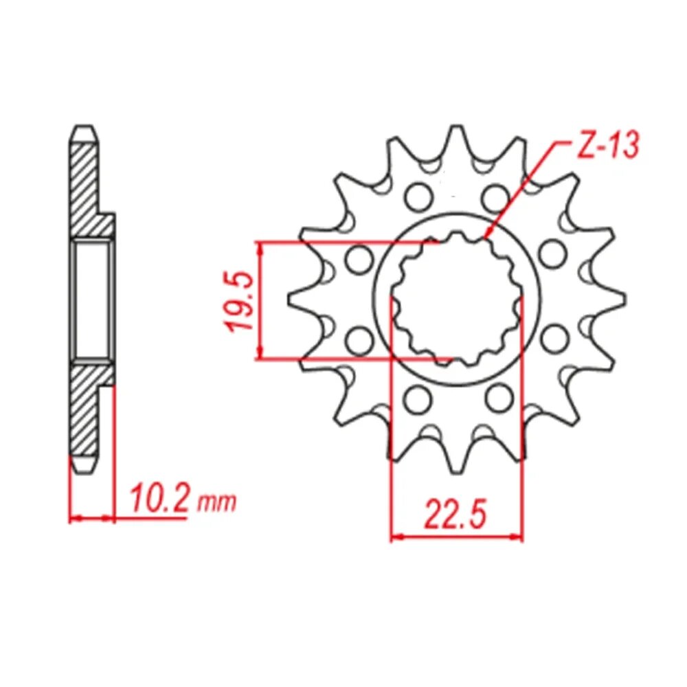 Передняя звездочка 520 15T для Suzuki KLX400 DR200 96-15 SP200 86-88 DR350 94-99 DR-Z400 05-18 KLX 400