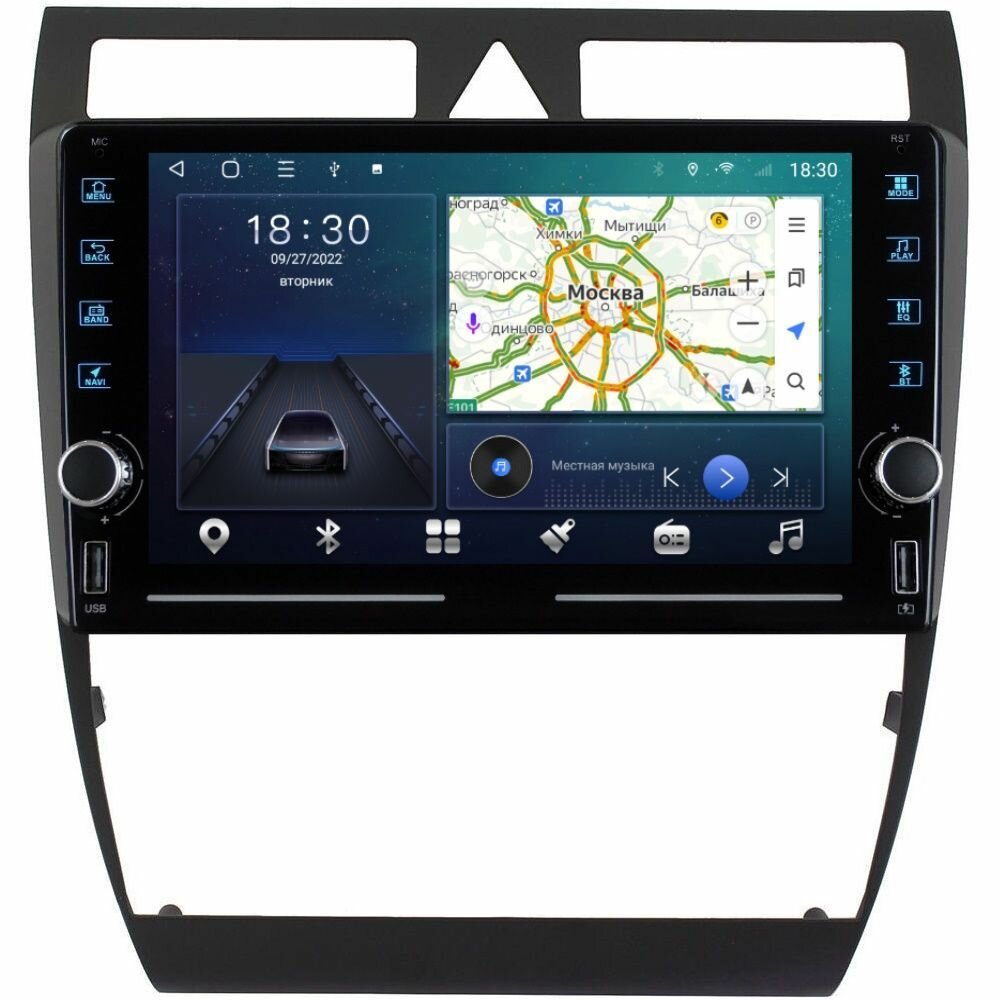 Магнитола R320 Audi A6 C5, C6 1997-2008 с Android 13, 4/64Gb память, 8 ядерный процессор, Carplay, DSP, 4G модем (Sim)