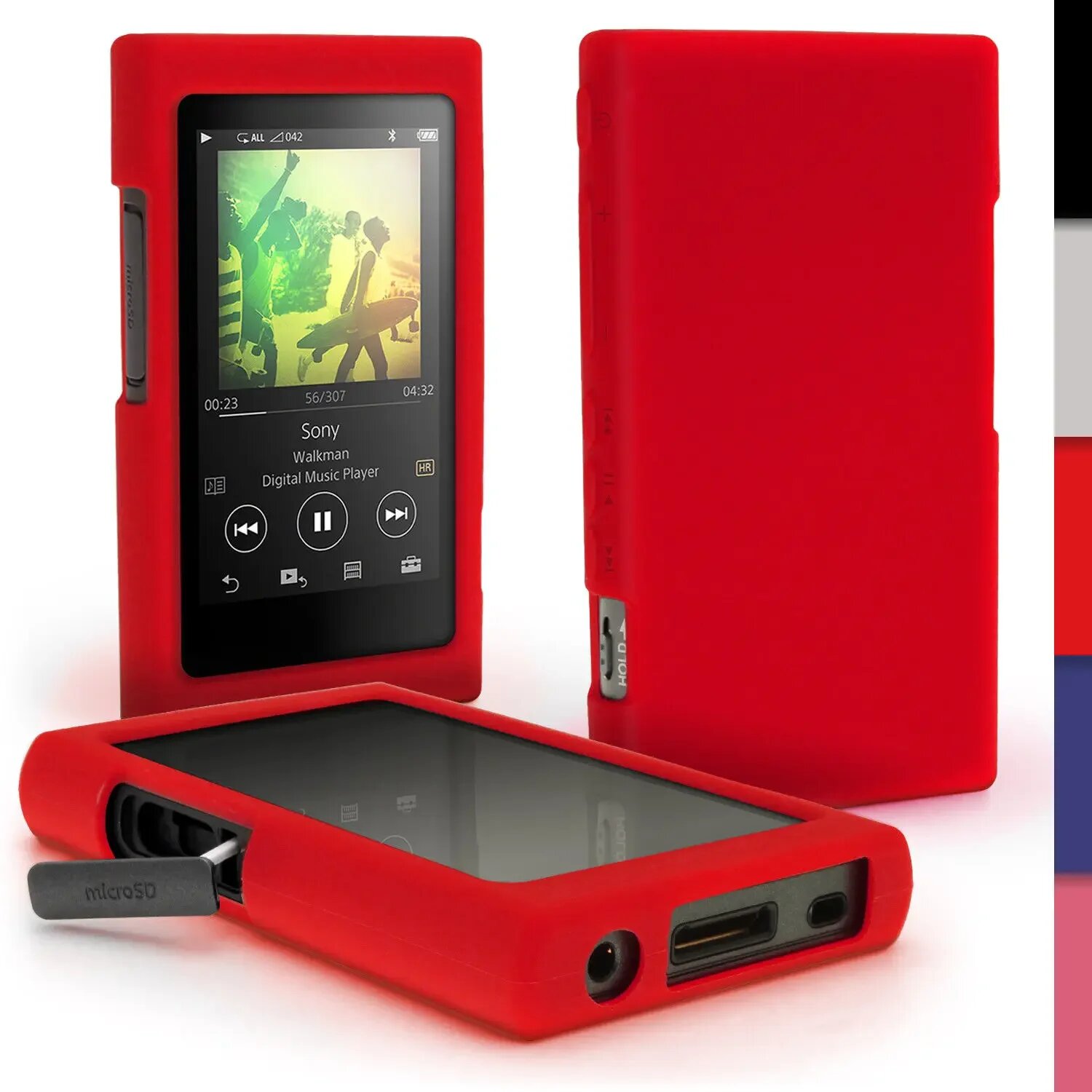 Красный силиконовый чехол для Sony Walkman