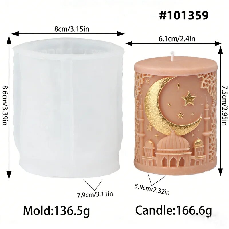 Силиконовая форма для свечей "Лунный замок", Mold-4