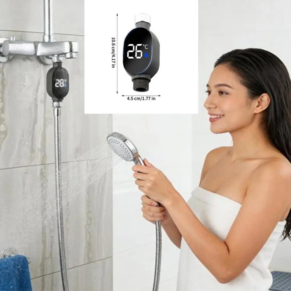 Цифровой термометр для душа, Цвет: lower water outlet