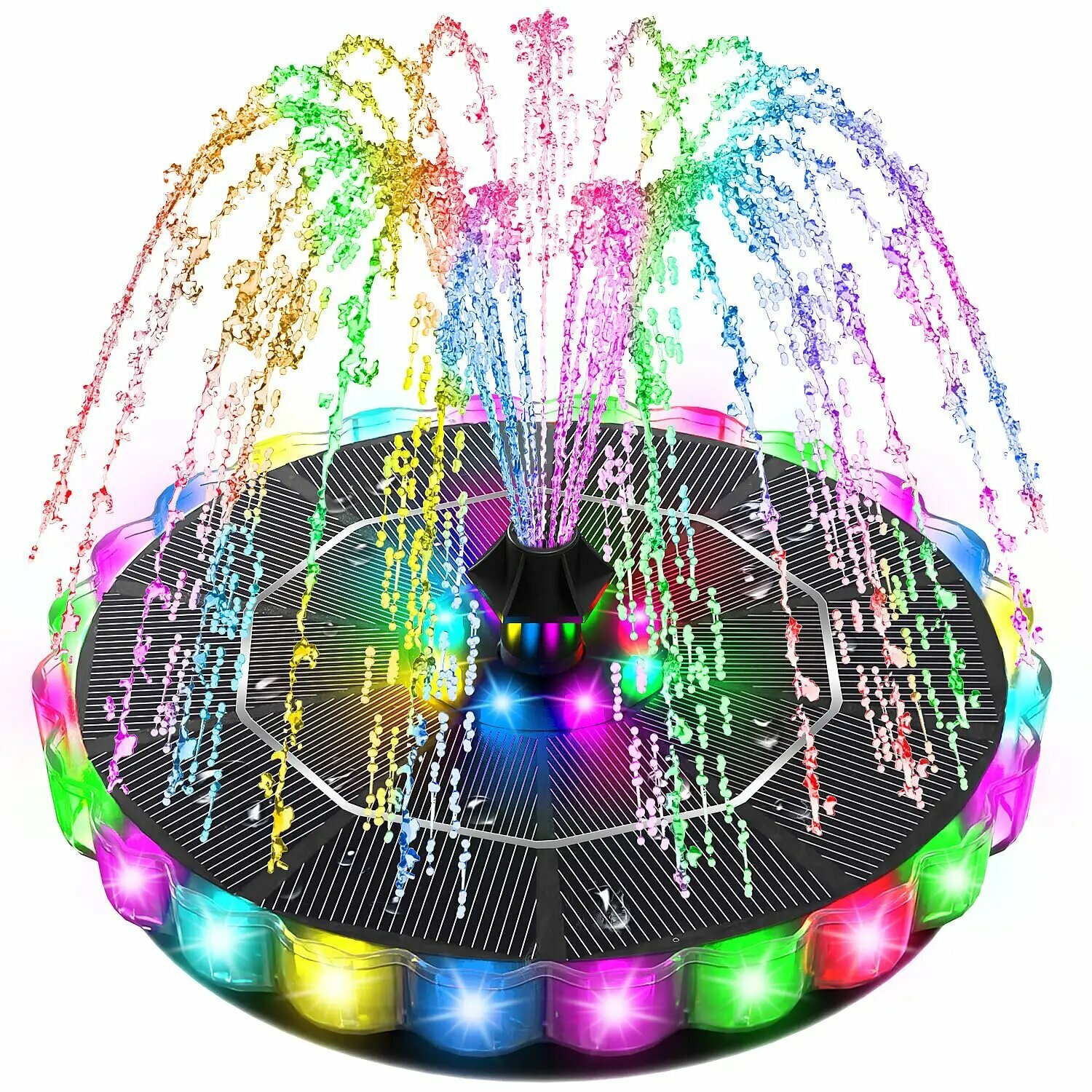 Солнечный фонтанный насос 3.5 Вт с 3D LED подсветкой