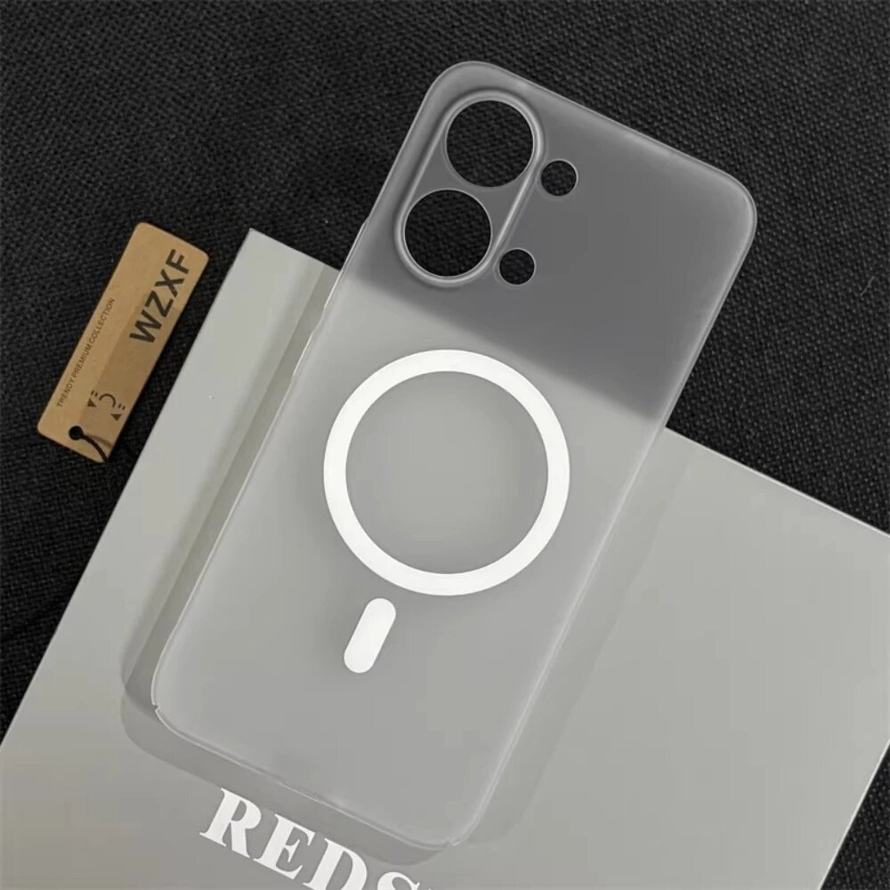 Ультратонкий Минималистичный Магнитный Чехол Для Xiaomi POCO Красный, Magnetic white, POCO X7 Pro