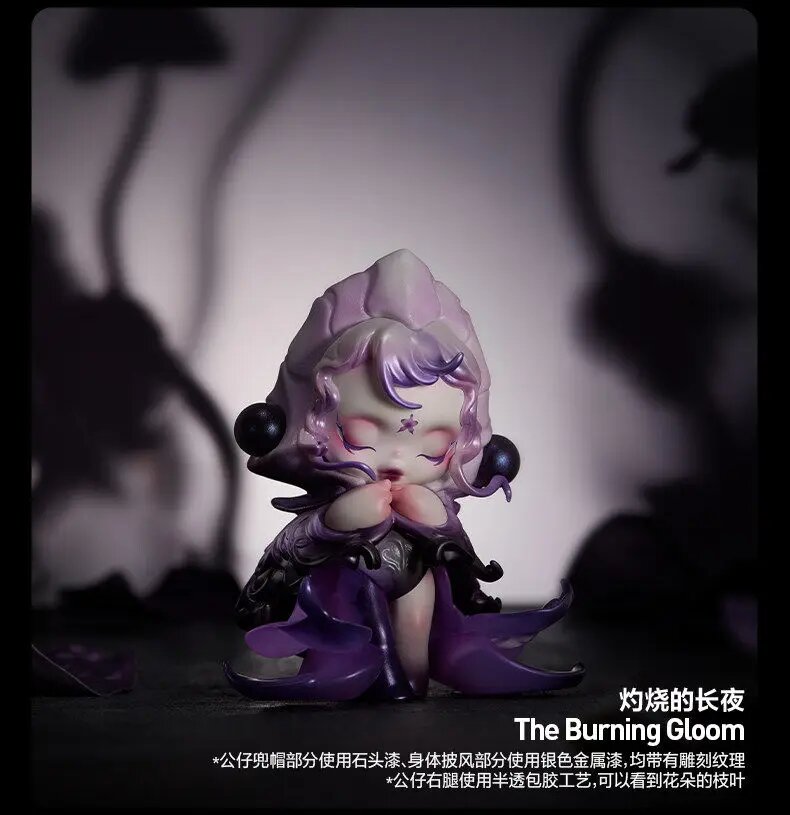 Новая оригинальная коллекционная фигурка POP MART SKULLPANDA Petals in Four Acts Series, ПВХ-кукла, брелок, модная игрушка, загадочная коробка, фигурка-сюрприз