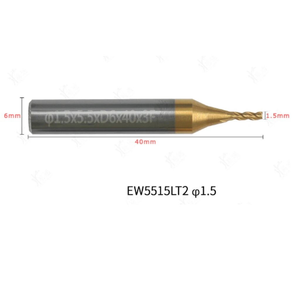OEMG Твердосплавные фрезы для металла 1.5/2.5 мм 1.5 Milling cutter