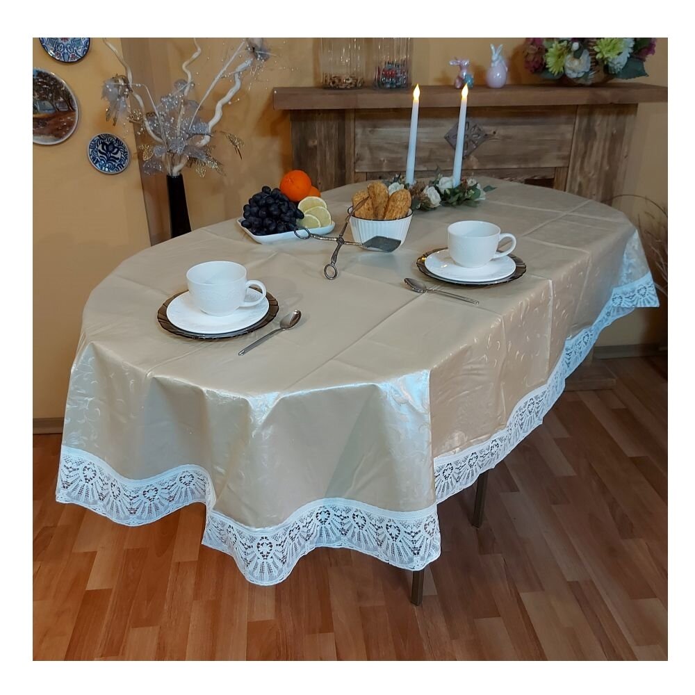 Скатерть овальная Meiwa FPLUS SARASA 132x178 cm