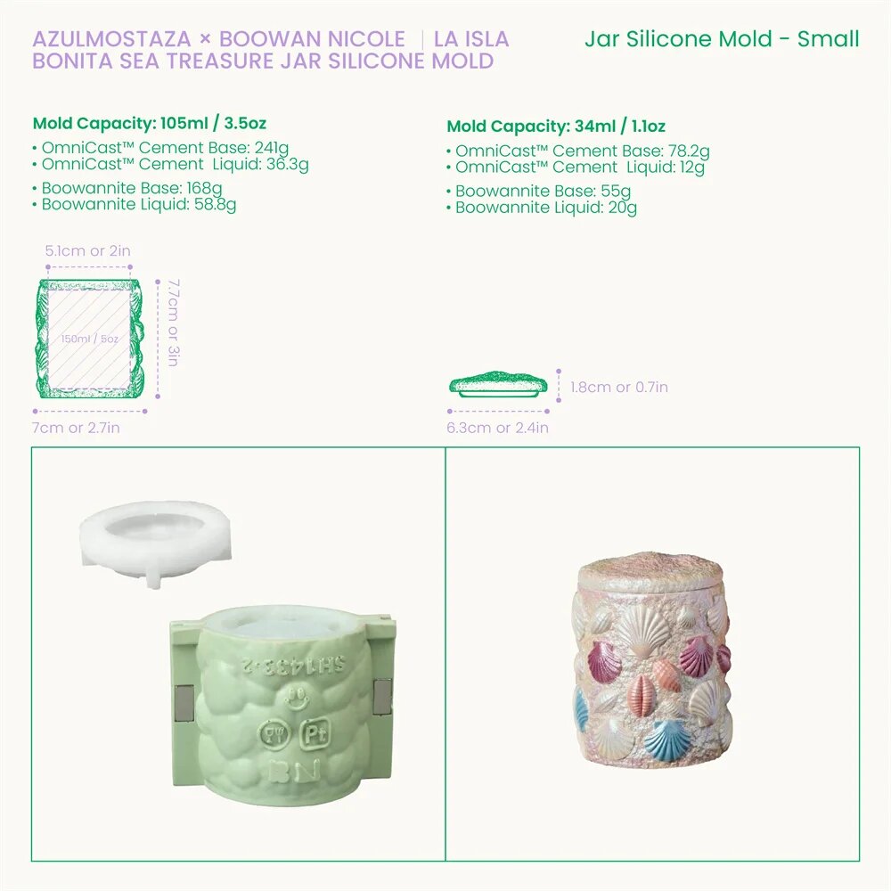 Силиконовая форма для свечей "Морское сокровище" small
