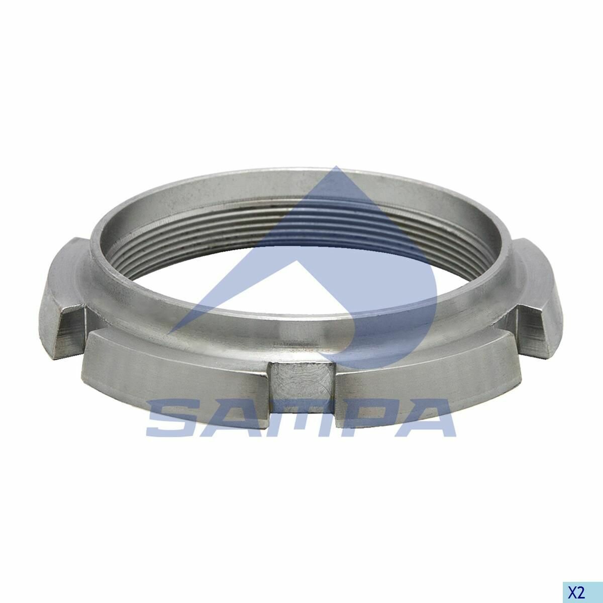 Гaйкa ступицы M75x1,5 H 17 SW86 MAN 023.298 SAMPA