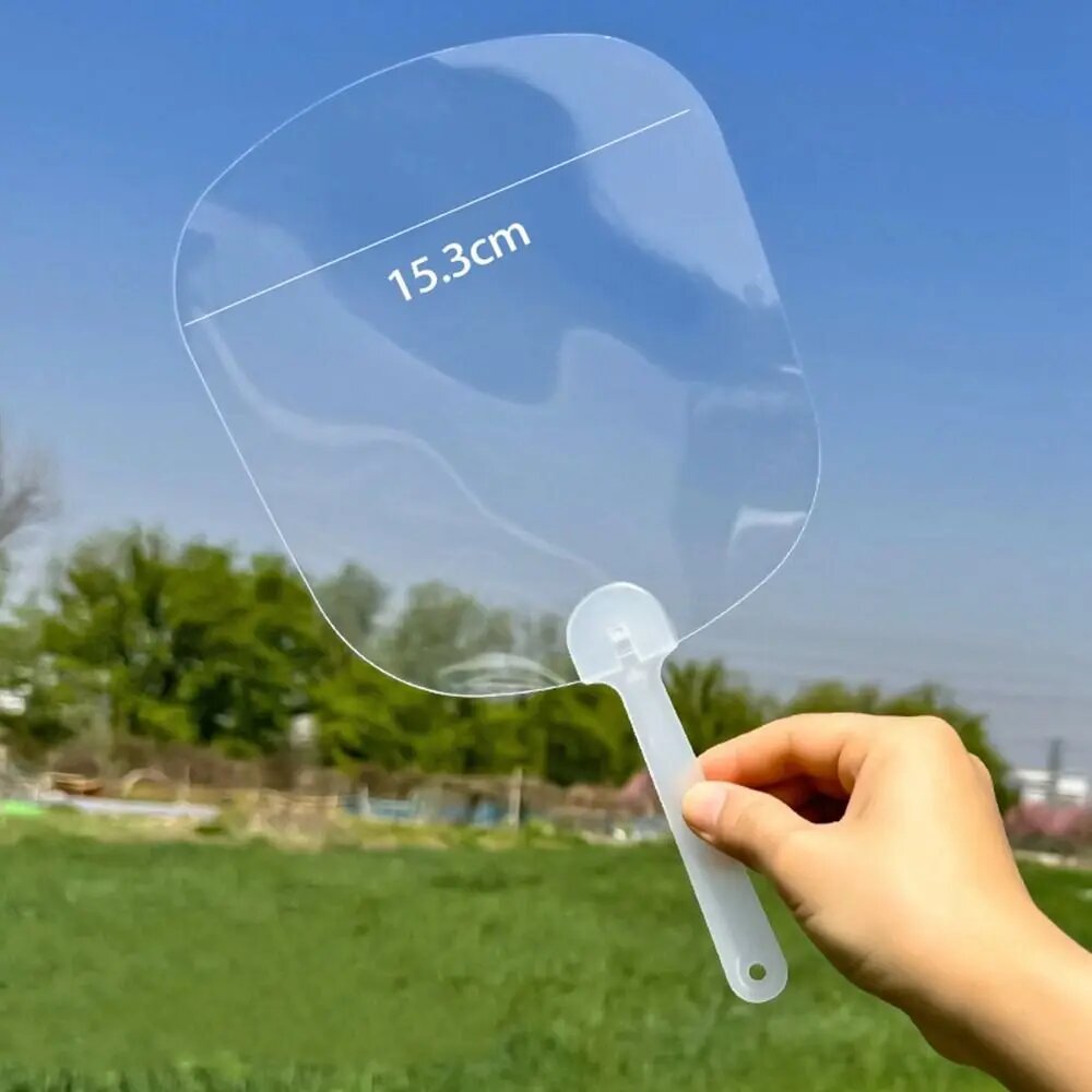 Прозрачный веер для рисования, 15.3см, Transparent-style E