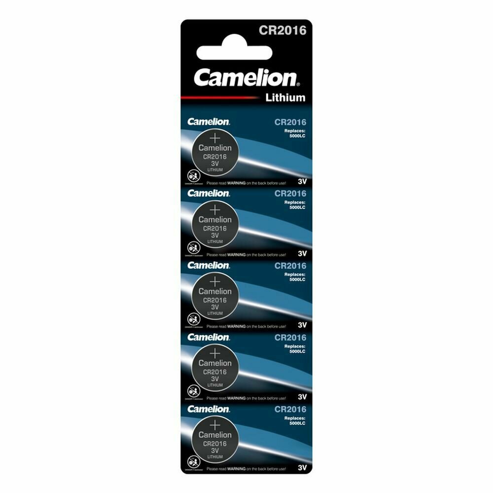 Элемент питания Camelion CR2016 5шт.