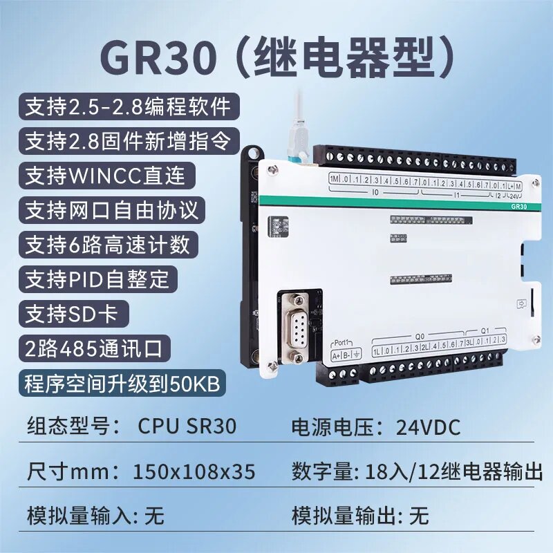 Плата управления GR30 (24VDC, 18in/12out)