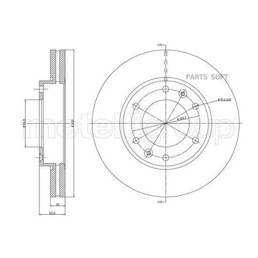 Тормозной диск от официального дистрибьютора, TRUSTING, артикул DF1352