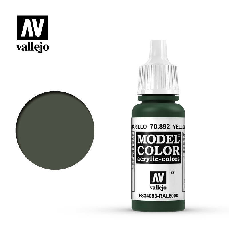 Краска Vallejo серии Model Color - Yellow Olive (17 мл)