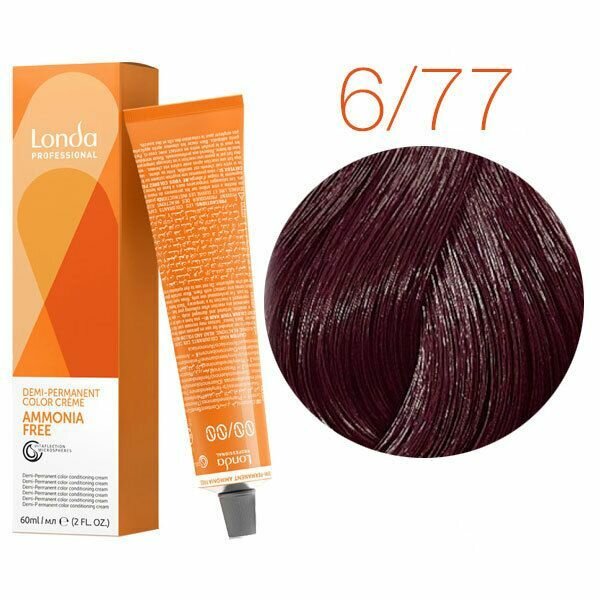 Londa Demi-Permanent Color Creme Интенсивное тонирование без аммиака 6/77 Темный блонд интенсивно-коричневый, 60 мл