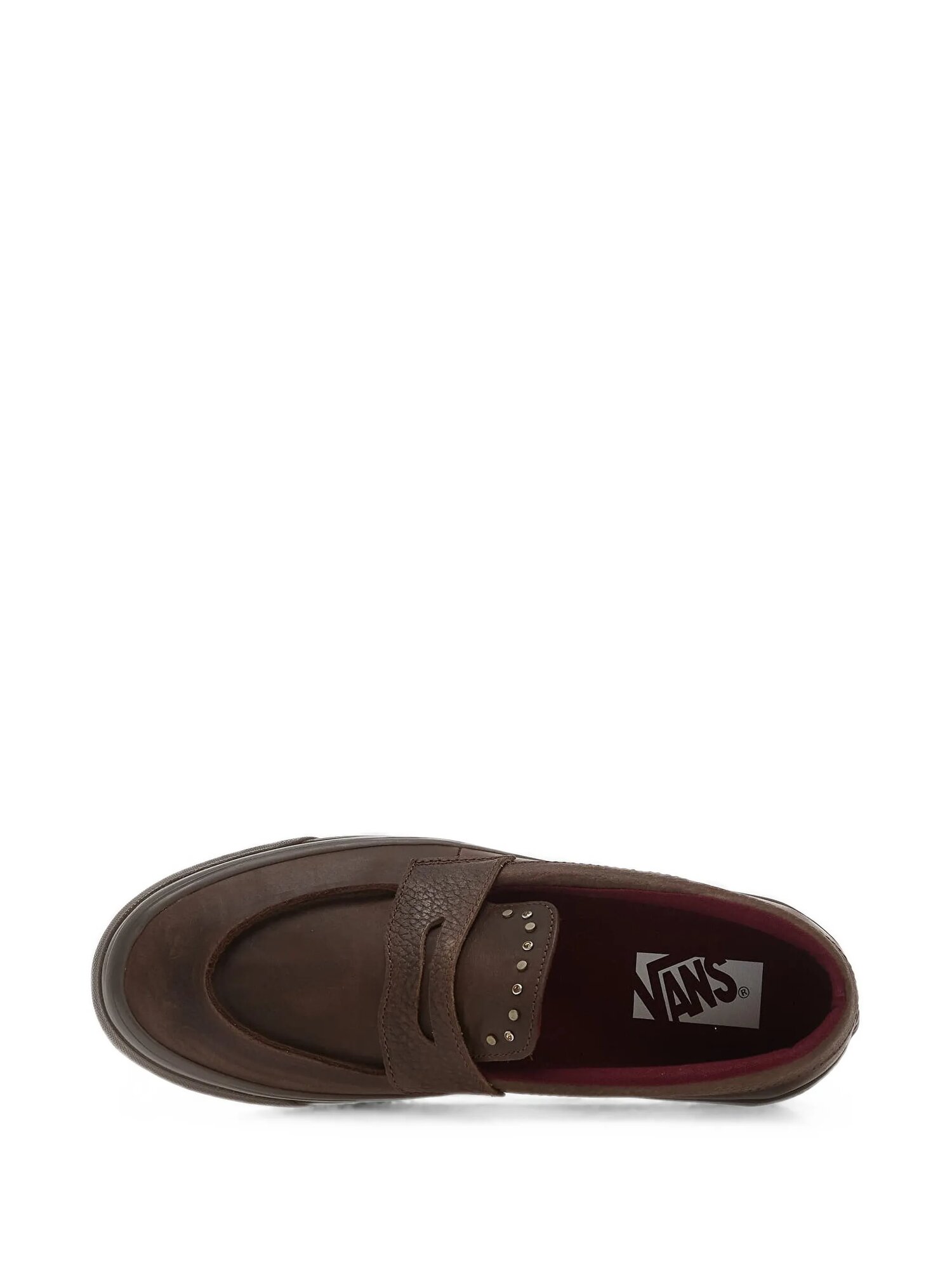 Кроссовки VANS Stud-embellished leather sneakers, размер 12,5 US, brown — фото 1