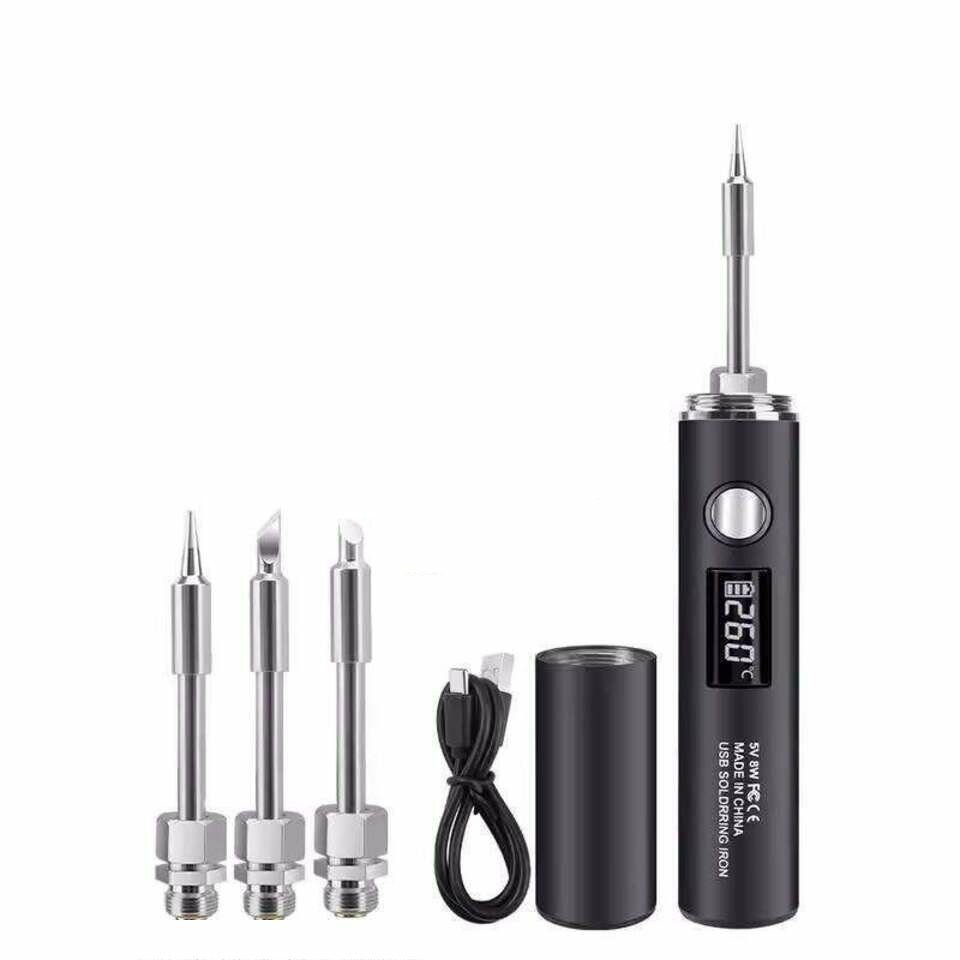 Мини-USB паяльник с пятискоростной регулировкой температуры Type-C 1400 мАч
