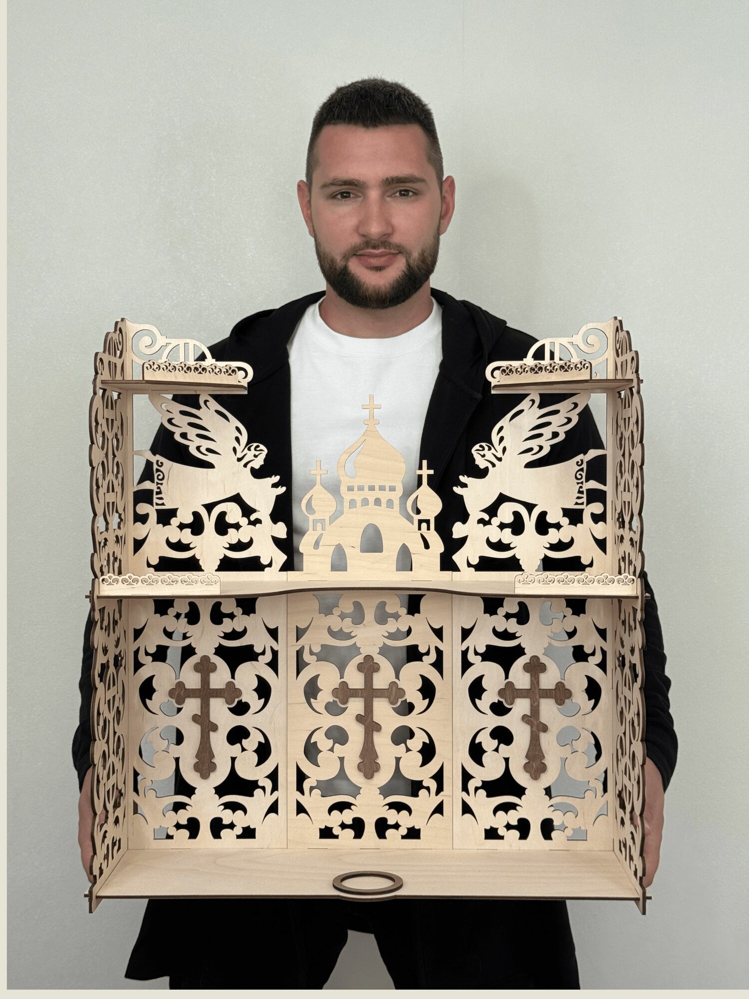 Полка для икон, иконостас прямой