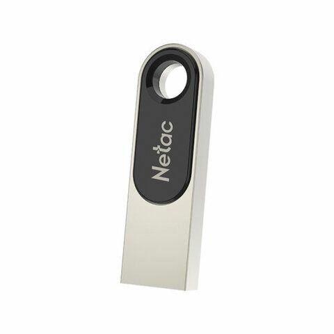 2 шт. Флеш-диск 64 GB NETAC U278, USB 2.0, металлический корпус, серебристый/черный, NT03U278N-064G-20PN