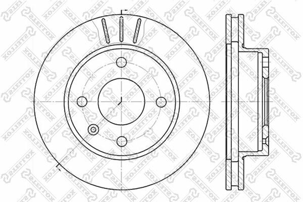 STELLOX Диск тормозной передний для Ford Escort/Sierra 1.3-1.8D 80>