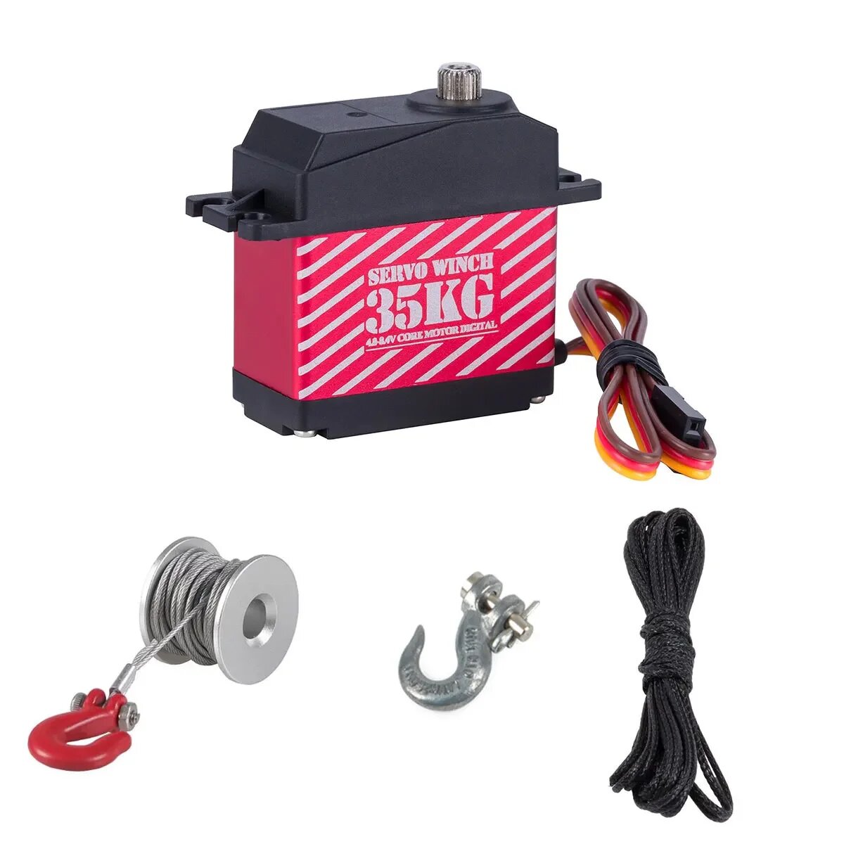 MALOM RC Водонепроницаемая серволебедка 35кг 360° R Servo Winch Rope