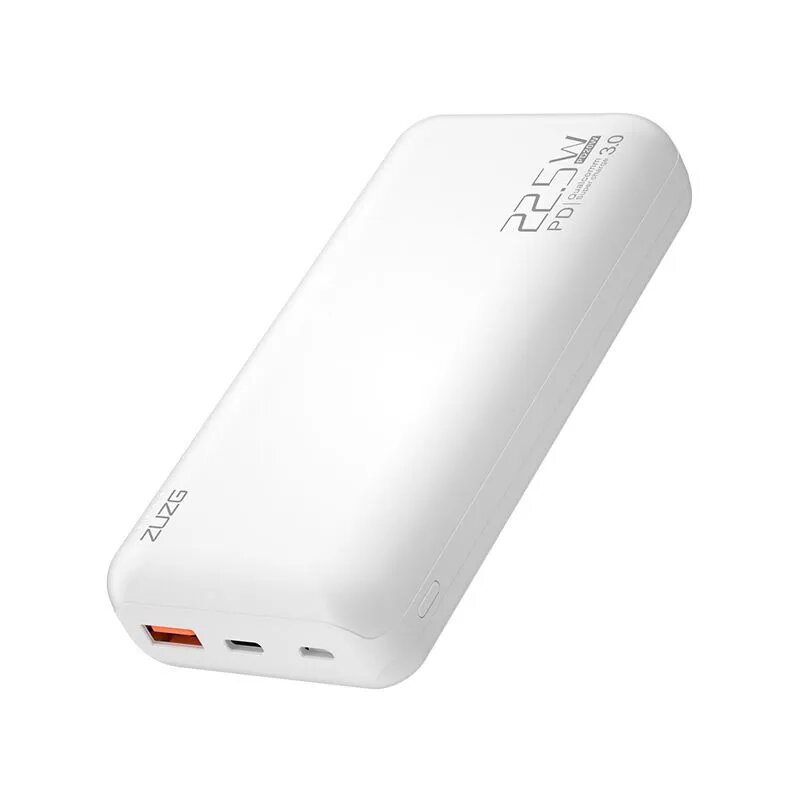 Внешний аккумулятор ZUZG 22.5W PD USB-C 10000mAh портативный, быстрая зарядка белый