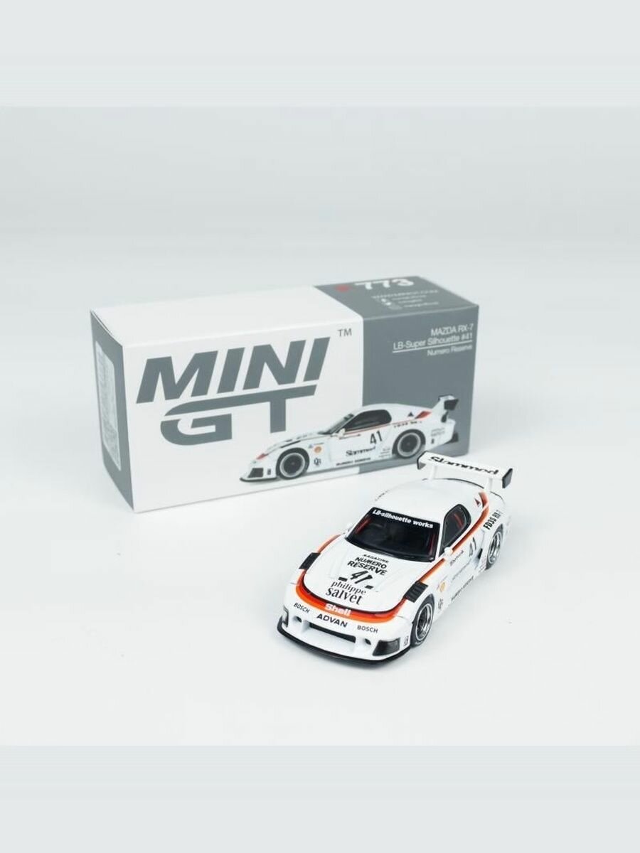 Машинка TSM MINI GT 1/64#773 MAZDA RX-7 LB-Super Silhouette #41 Numero Reserve Die-cast Alloy Car Model Collection Display Gift