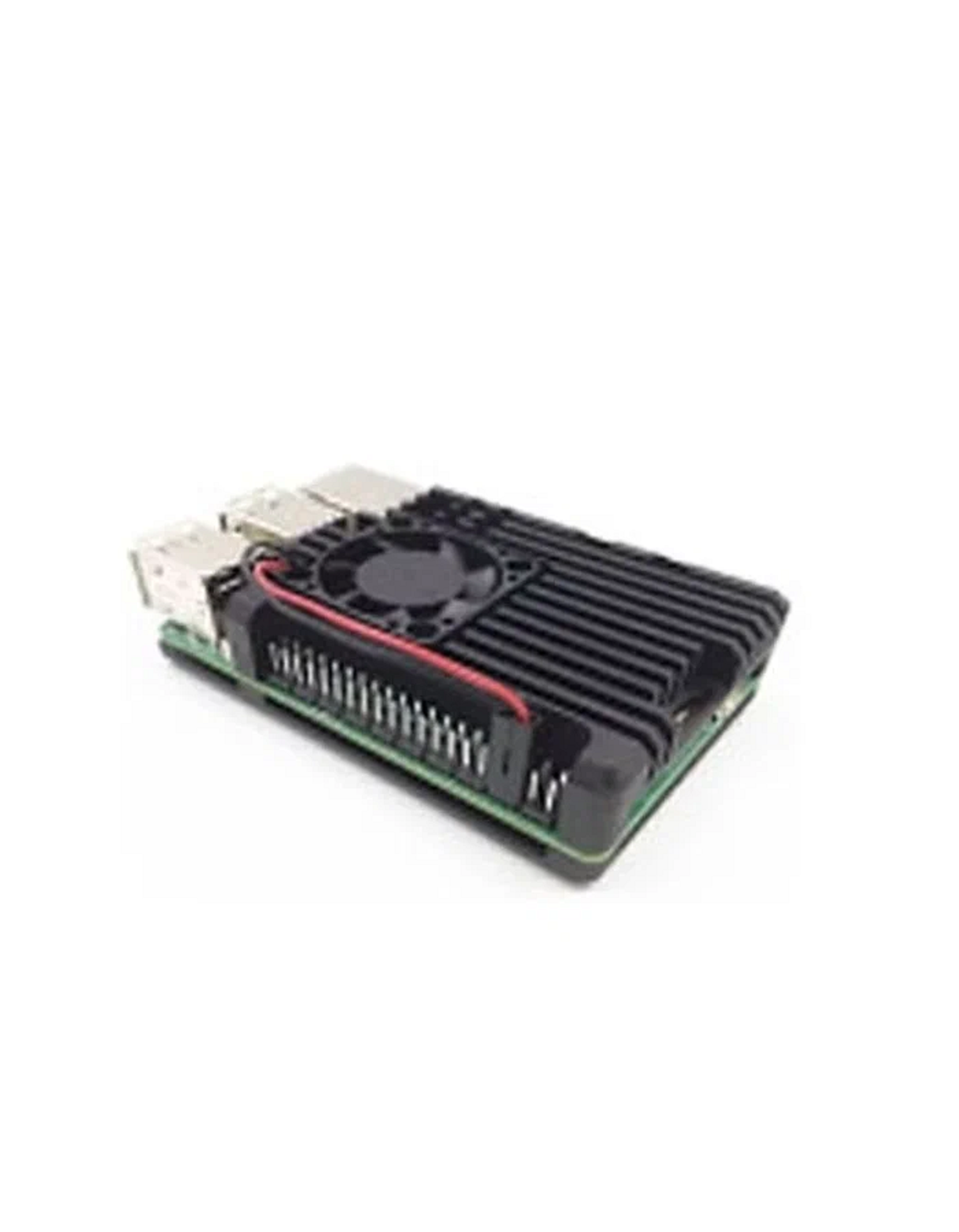Корпус Qumo RS055 51379 Aluminium Case for Raspberry Pi 5, with 3007 2-wire fan, black