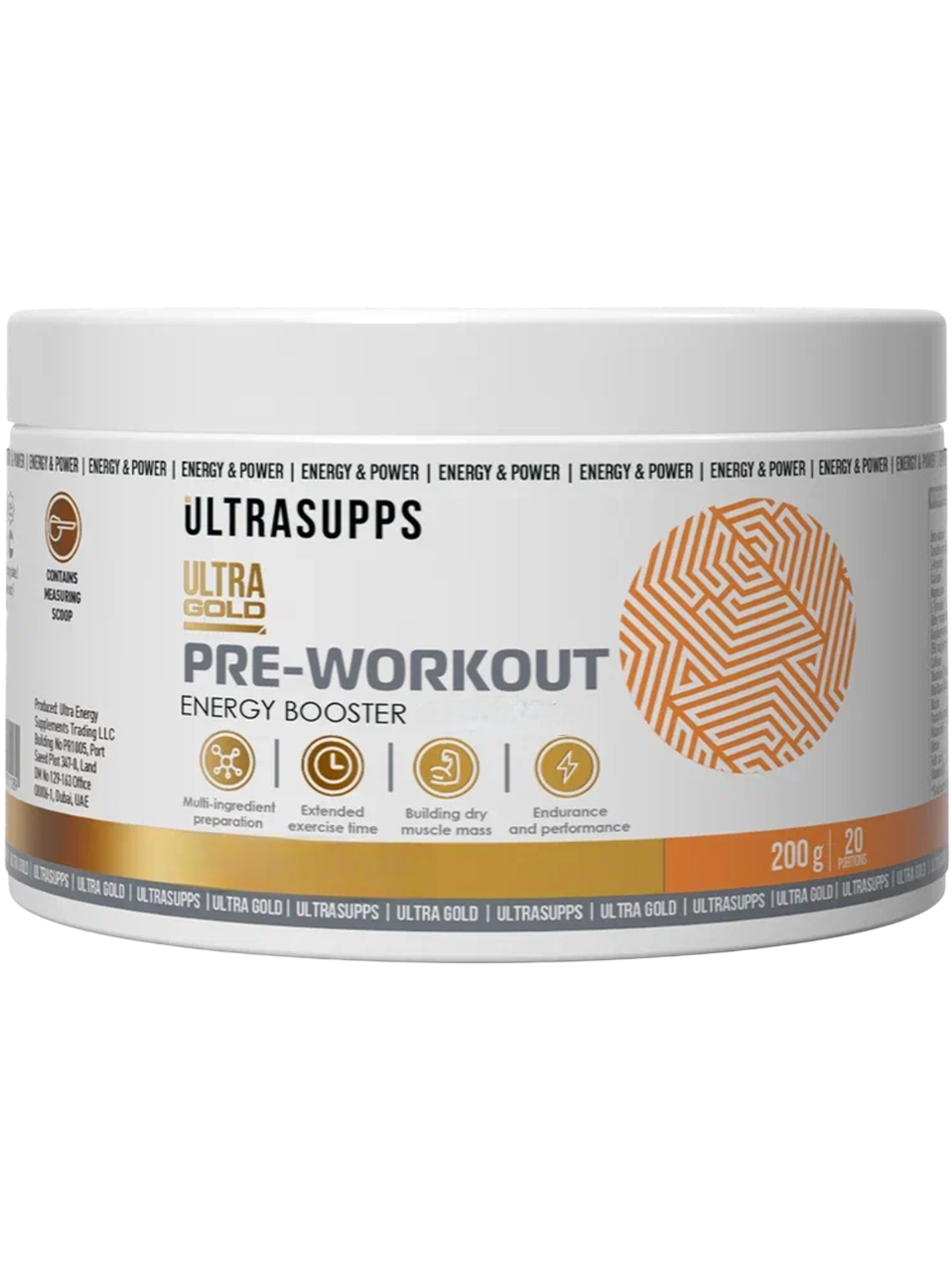 Предтреник в порошке UltraSupps Pre-workout 200 г, Черная смородина