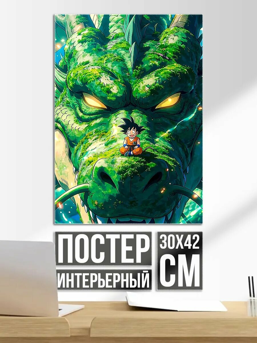 Плакат постер Малыш Гоку и дракон