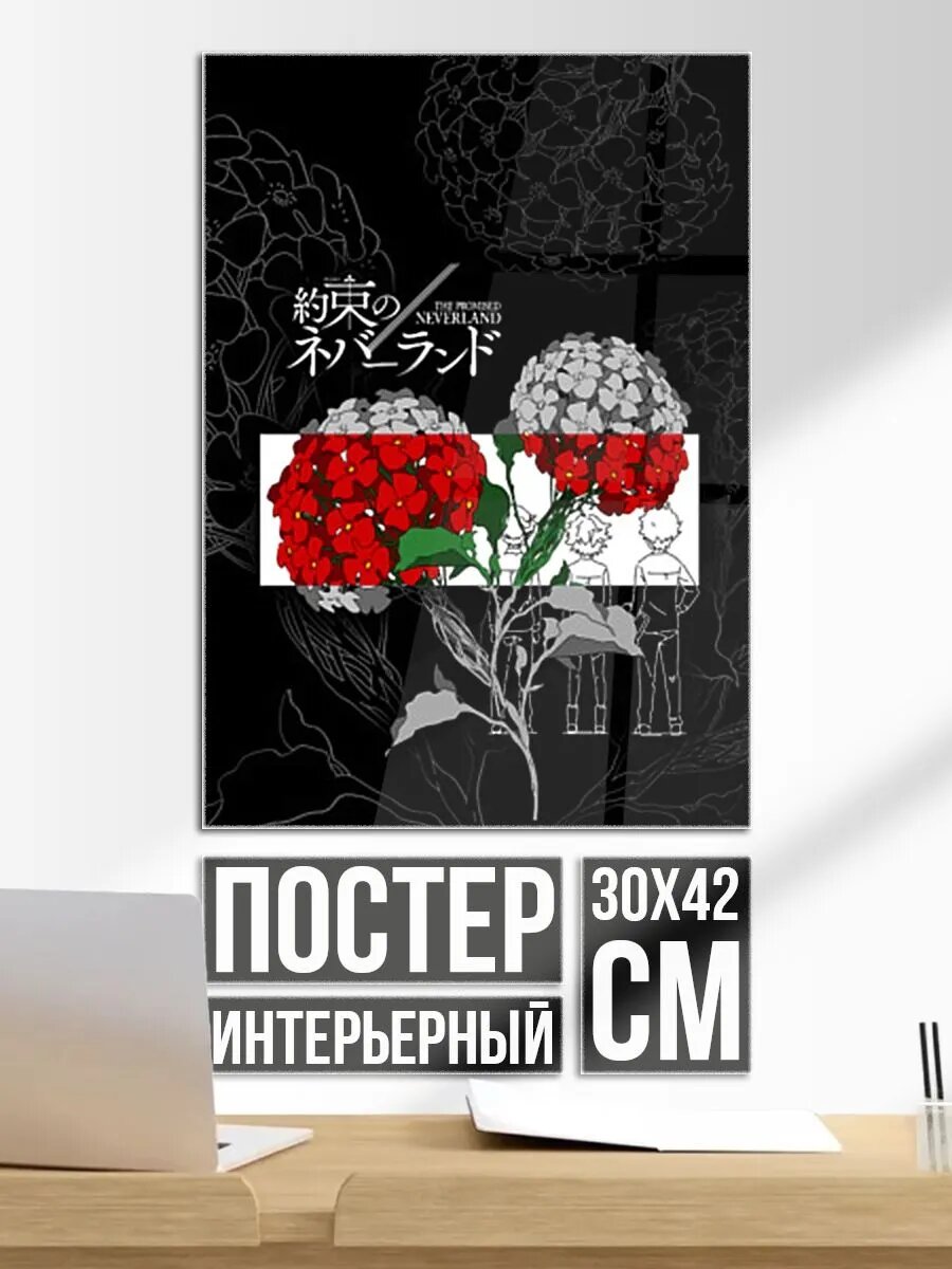 Постер на стену Обещанный Неверленд Цветы Вида