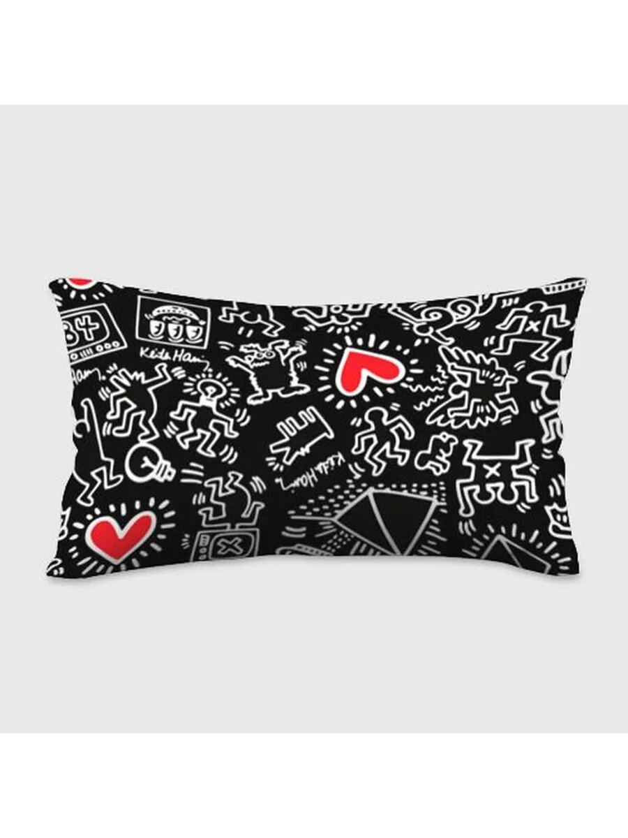 Kit Haring little men Подушка — фото 1