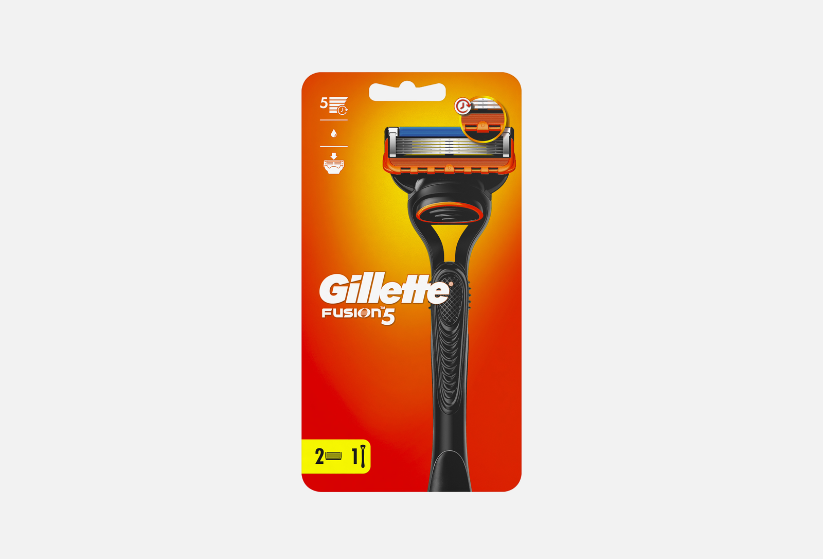 Бритвенный станок Gillette FUSION 5,(с 2 сменными кассетами)