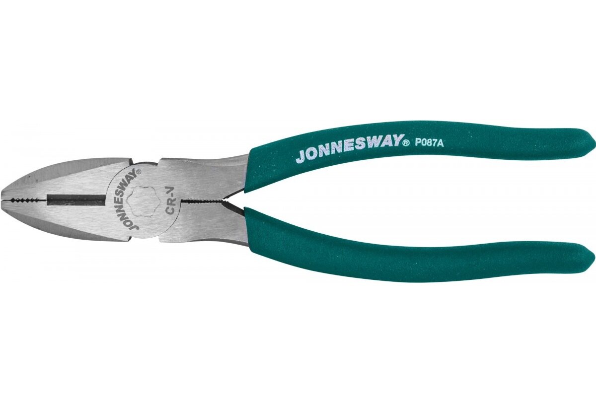 Пассатижи 180 мм Jonnesway P087A, 48268, многофункциональные, с ПВХ рукоятками