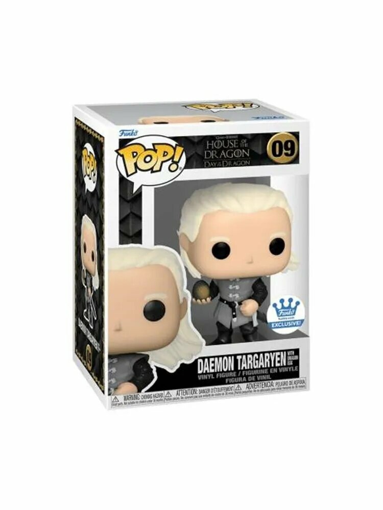 Фигурка Pop! House of the Dragon #09 Series Action Figures Daemon Targaryen (With Dragon Egg) - 3.75 Inches (детализированный дизайн с яйцом дракона)