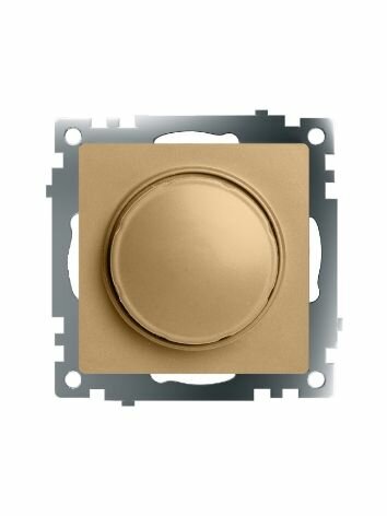 Выключатель диммирующий TRIAC (механизм) 250В, 500W, серия Катрин, золото, GLS10-7106-08 49218 (без рамки), STEKKER 49218