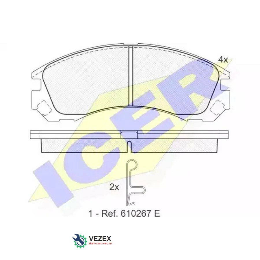 ICER 181358 Тормозные колодки