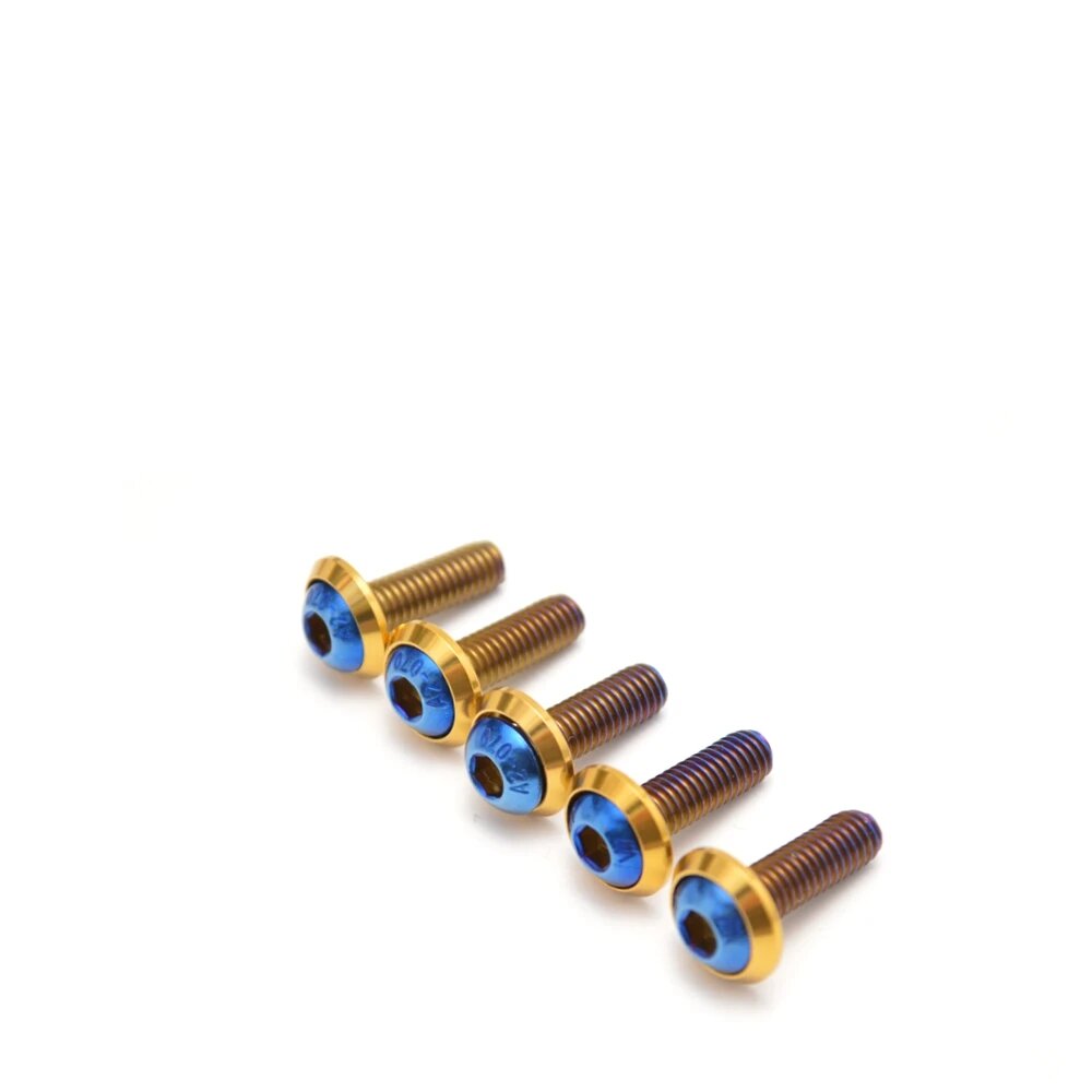5 шт. титановых болтов M5x8mm, синий (CD)