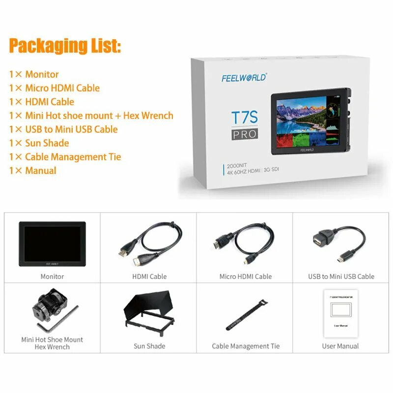 FEELWORLD T7S PRO 7-дюймовый монитор для видеокамер