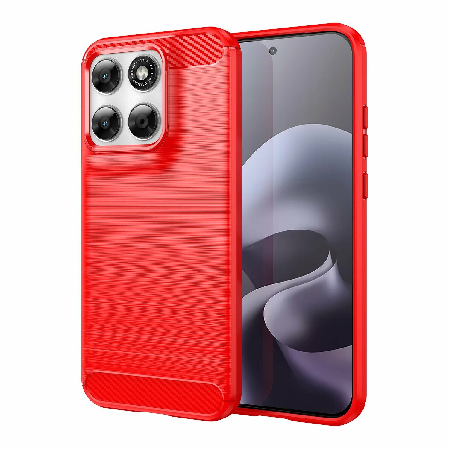 Чехол для Motorola Moto G77, чехол для Motorola Moto G06 G57 G67 Моторола Мото G77, Красный, Red