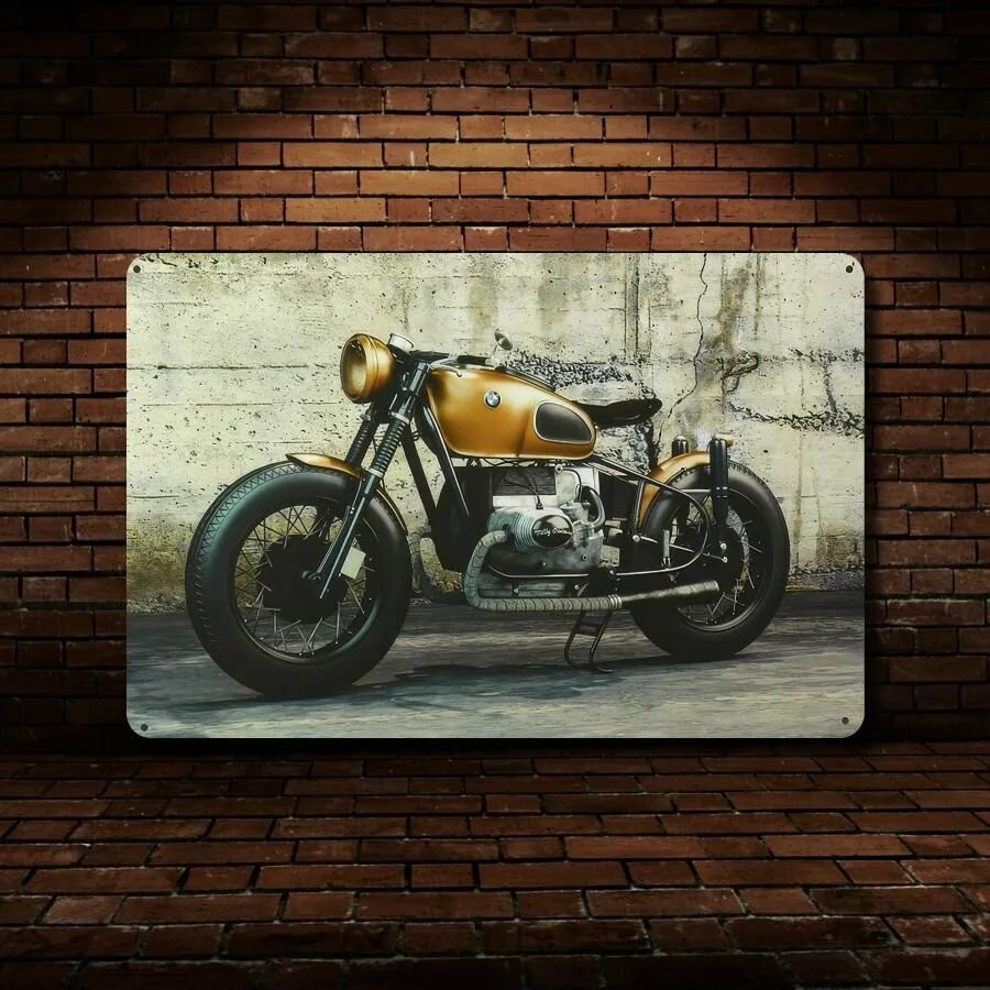 Табличка на стену металлическая декоративная BIKE винтаж 20х30 см