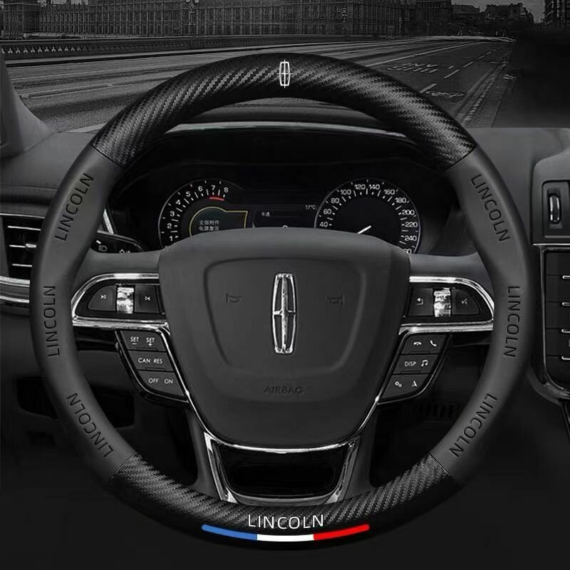 Чехол на руль MyPads Sport для автомобилей LINCOLN (круглый, размер M), диаметр 37-38 см.