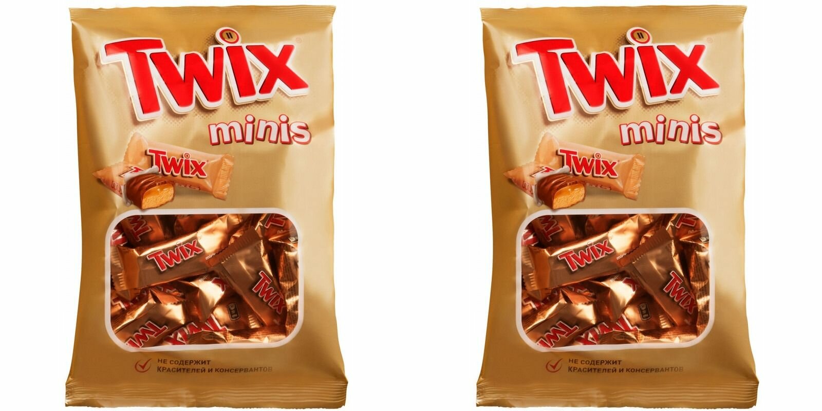 Twix Шоколадный мини батончик, 184 г, 2 уп