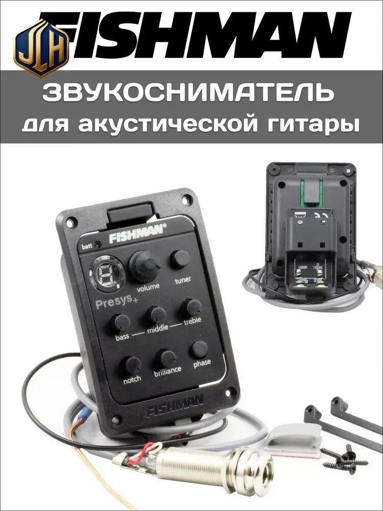 Активный предусилитель Fishman Presys+ 201 для акустической гитары с тюнером