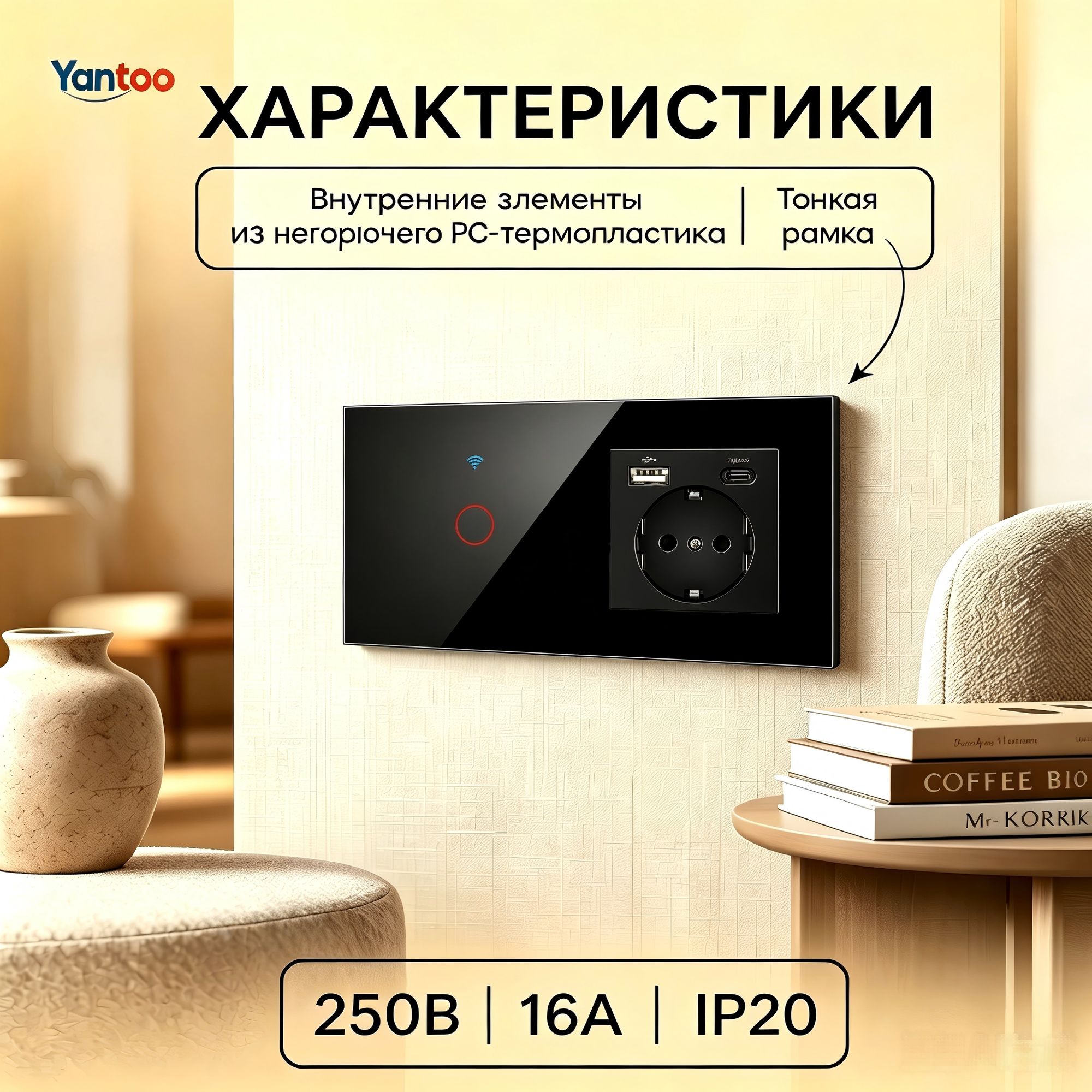 Сенсорные выключатели и розетки стандарта ЕС с Wi-Fi, предназначенные специально для России, модель 157