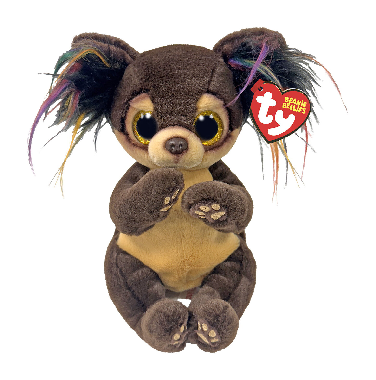 TY Мягкая игрушка Тофи коричневая собачка, 15 см